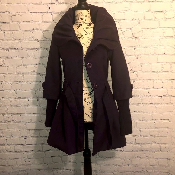 lola | Jackets & Coats | Lola Made In Italy Peplum Hem Coat | Poshmark